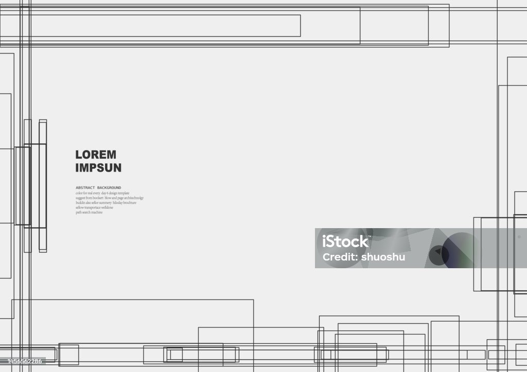 Abstract Black And White Rectangle Line Structure Pattern Background