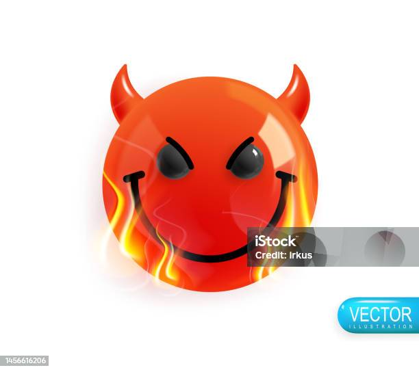 Emoji Face Realistic 3d Design Emoticon Yellow Glossy Color Icon In