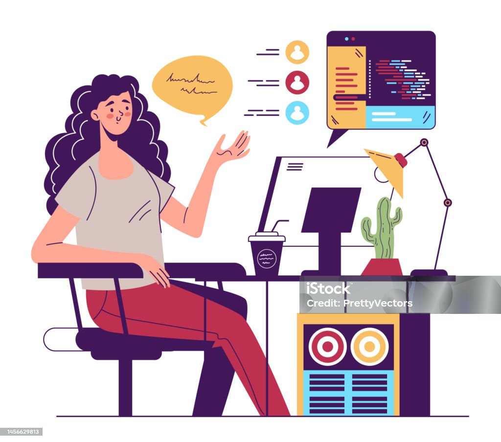 Coders Programmers Developers Characters Collaborating And Working At New Code Online By