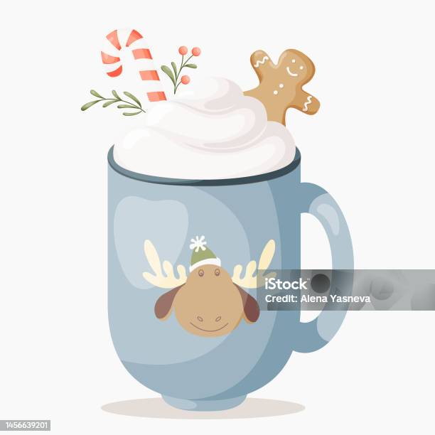 Set Natal Dan Tahun Baru Mug Lucu Dengan Minuman Panas Permen Tebu Pria