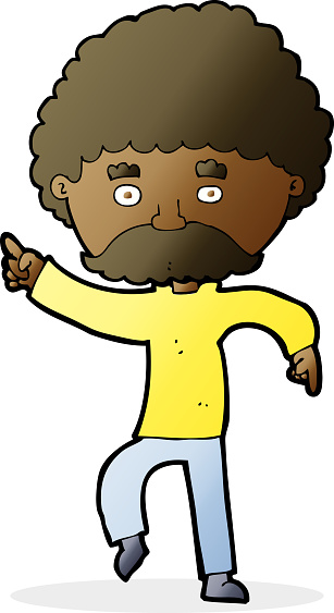 Cartoon Seventies Style Man Disco Dancing Stock Illustration Download