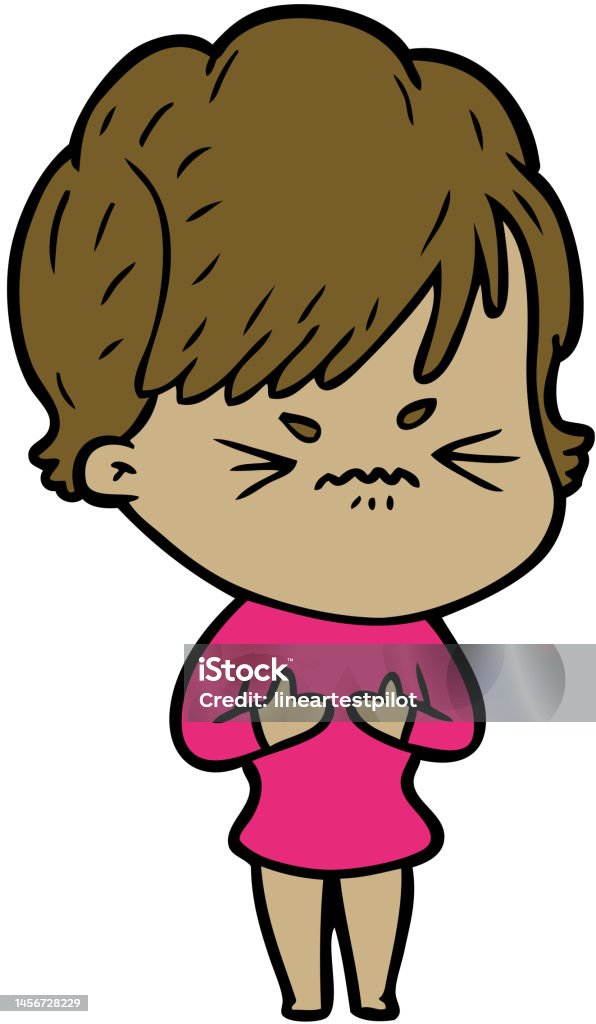 Cartoon Frustrated Woman Stock Illustration Download Image Now