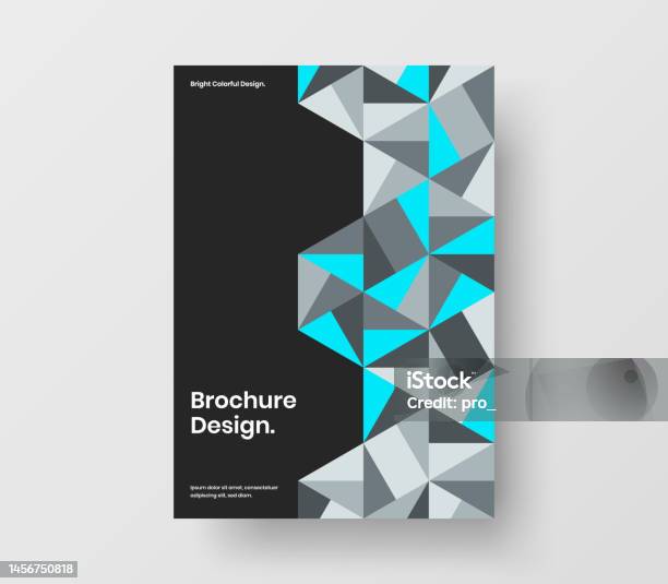 Template Vektor Desain Flyer A4 Yang Unik Tata Letak Brosur Perusahaan