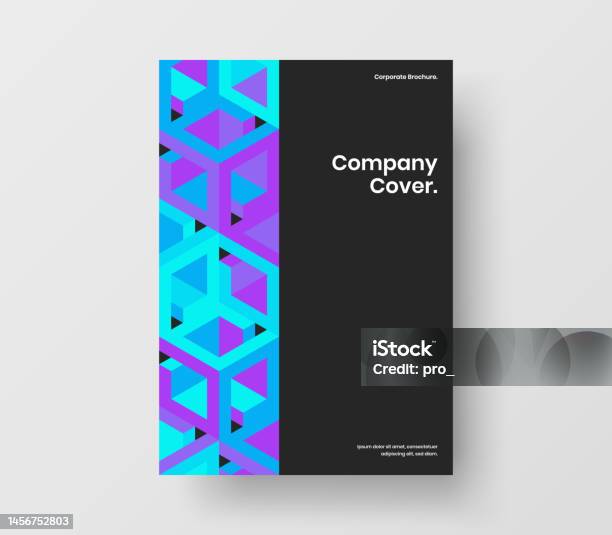 Tata Letak Poster Segi Enam Geometris Yang Menakjubkan Ilustrasi Desain