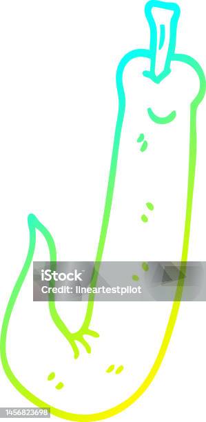 Dessin Au Trait Dégradé Froid Dun Piment De Dessin Animé Vecteurs