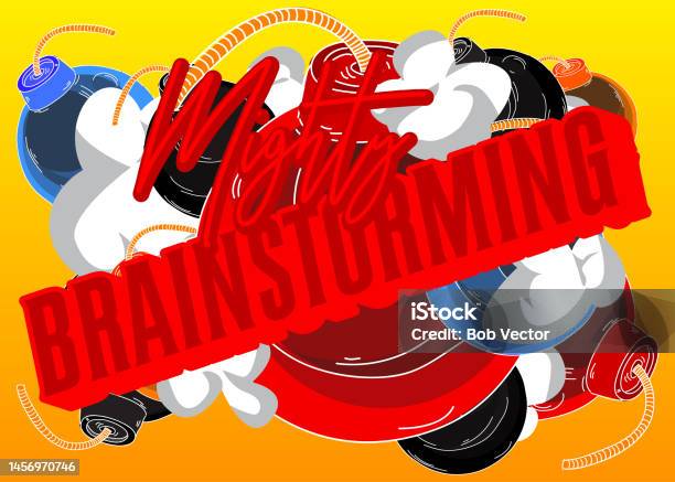 Teks Brainstorming Perkasa Dengan Bom Hitam Ilustrasi Vektor Kartun ... Teks Brainstorming Perkasa Dengan Bom Hitam Ilustrasi Vektor Kartun ...
