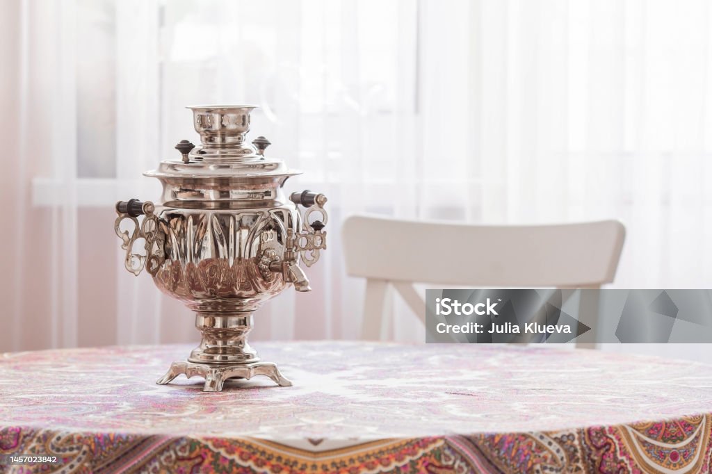 Russian Traditions Tea Drinking With A Samovar Still Life With Russian