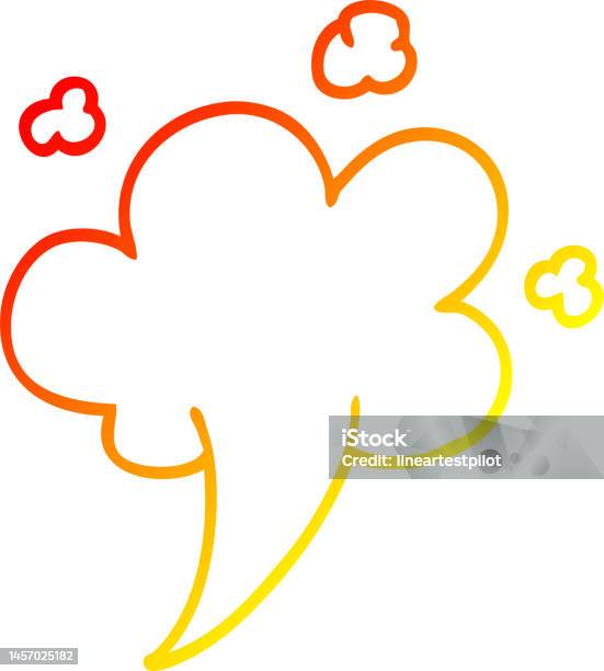 Dessin Au Trait Dégradé Chaud Dune Rafale Dair De Dessin Animé Vecteurs