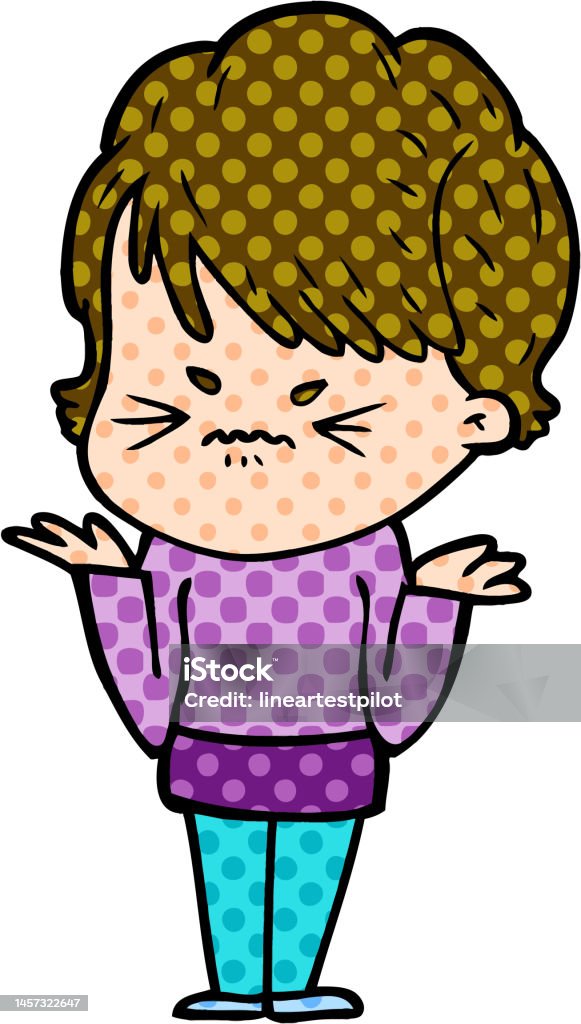 Cartoon Frustrated Woman Stock Illustration Download Image Now