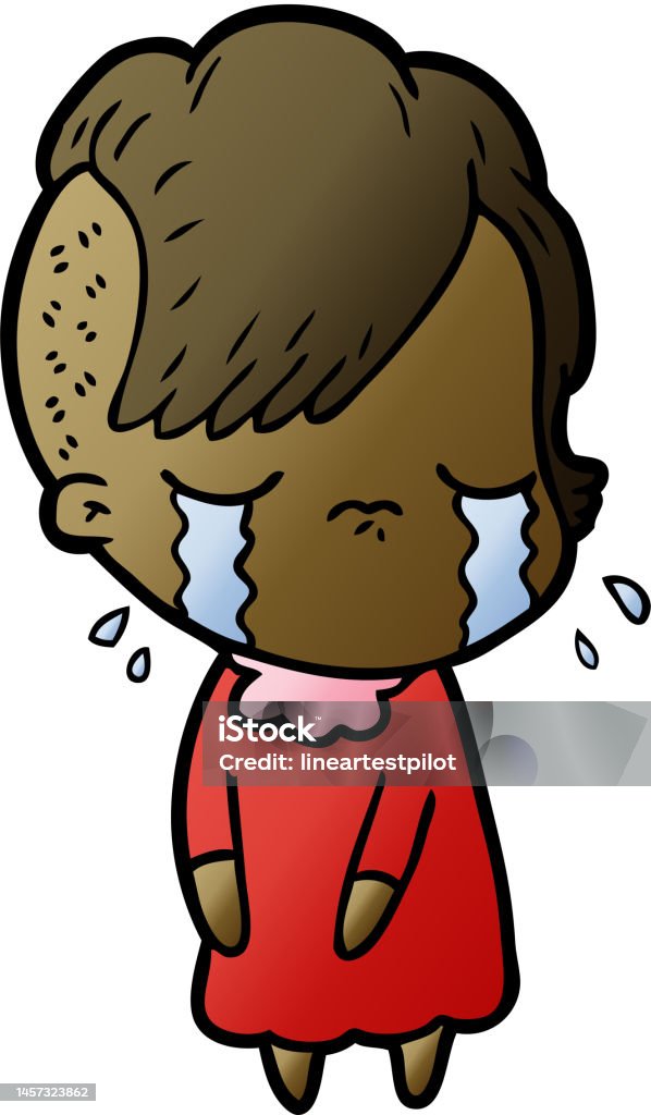 Cartoon Crying Girl Stock Illustration Download Image Now Adult