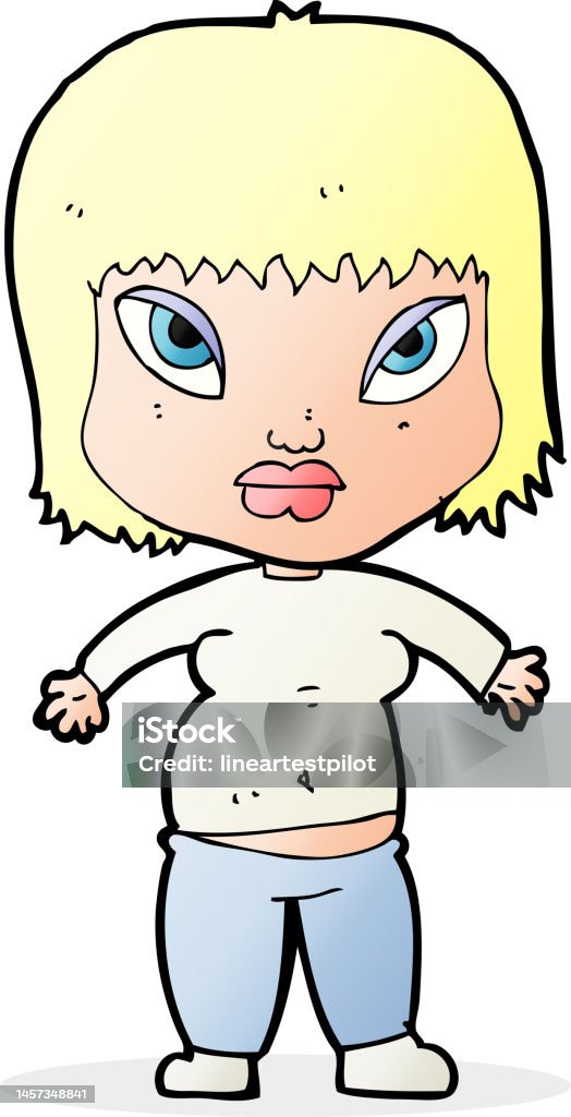Cartoon Overweight Woman Stock Illustration Download Image Now
