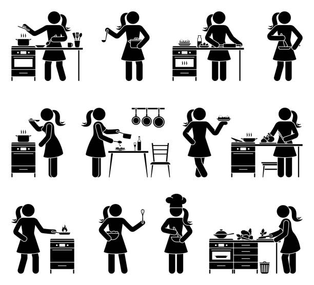 Woman Baking Silhouette