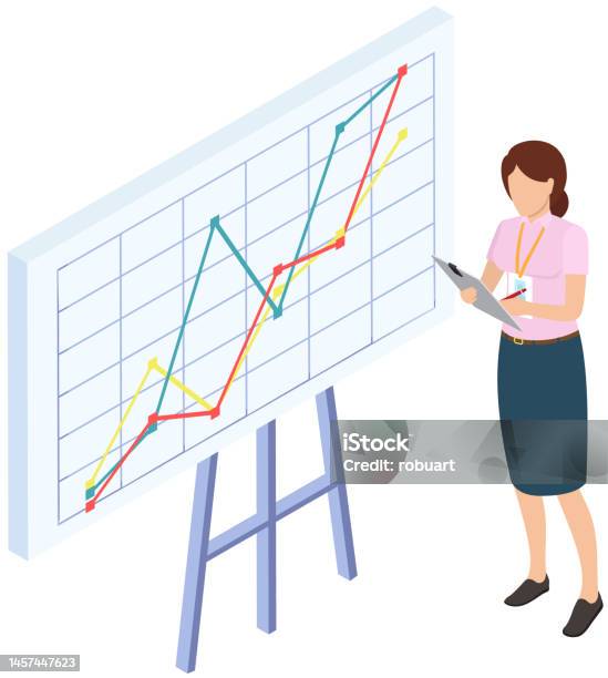 Perempuan Menganalisis Laporan Digital Dengan Statistik Indikator