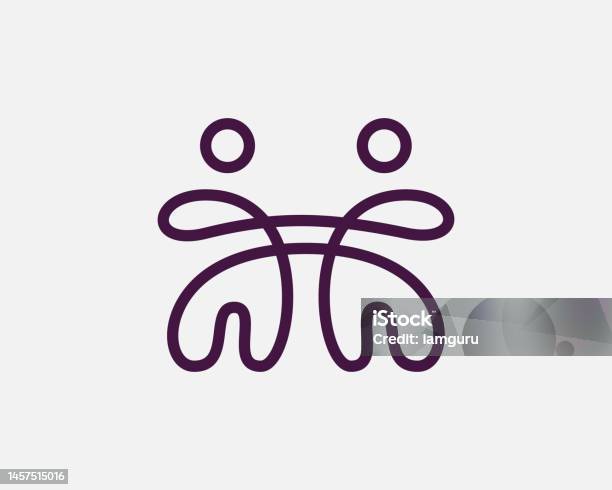 Continuous Line People Icon Concept Family Teamwork Coworking Linear ... Continuous Line People Icon Concept Family Teamwork Coworking Linear ...