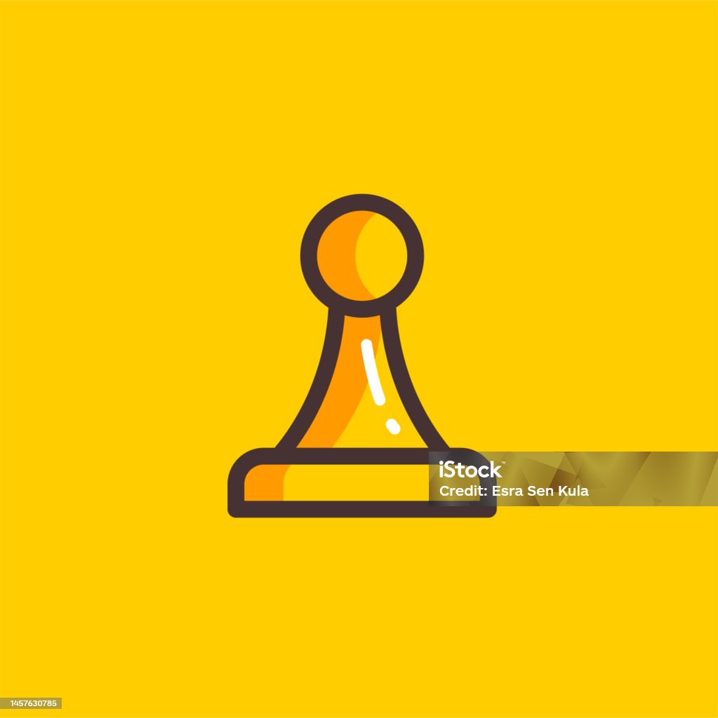Pawn Color Flat Line Icon Design With Editable Stroke Suitable For Web ... Pawn Color Flat Line Icon Design With Editable Stroke Suitable For Web ...