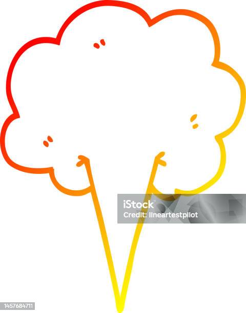 Dessin Au Trait Dégradé Chaud Dune Rafale Dair De Dessin Animé Vecteurs