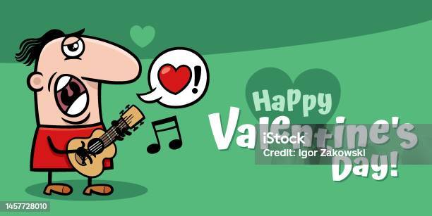 Desain Hari Kasih Sayang Dengan Pria Kartun Bermain Gitar Ilustrasi ... Desain Hari Kasih Sayang Dengan Pria Kartun Bermain Gitar Ilustrasi ...