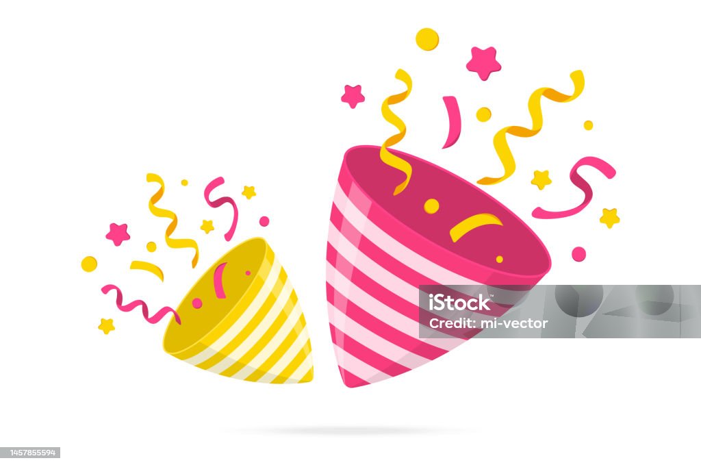 Ilustración de Popper De Fiesta Explosiva Con Confeti Icono Emoji ... Ilustración de Popper De Fiesta Explosiva Con Confeti Icono Emoji ...