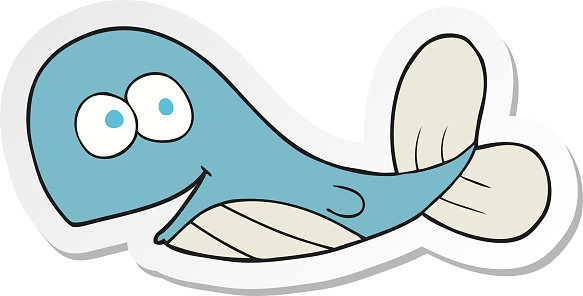 Aufkleber Eines Cartoonwals Stock Vektor Art Und Mehr Bilder Von Aufkleber Aufkleber