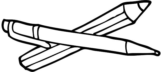 Dessin Au Trait Crayon Et Stylo De Dessin Vecteurs Libres De Droits Et