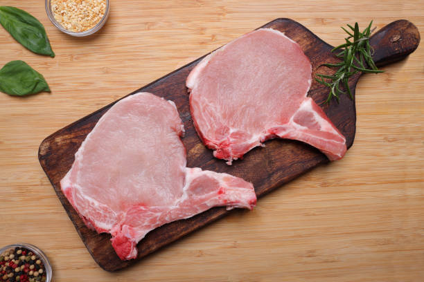 Free Stock Photo of Raw pork chops on a kitchen counter | Download Free ...