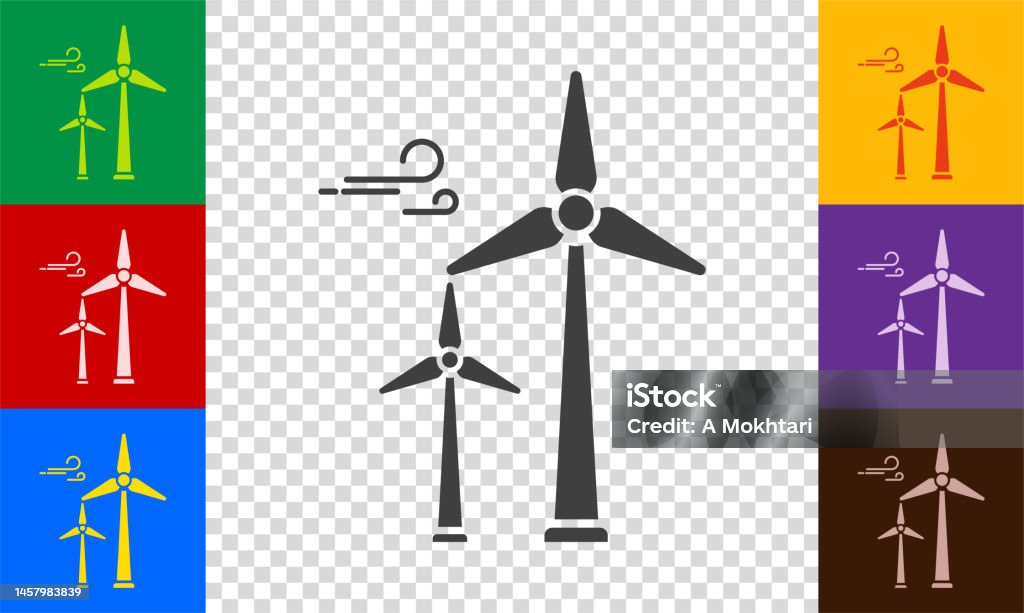 Wind Turbine Icon Set Stock Illustration Download Image Now Black