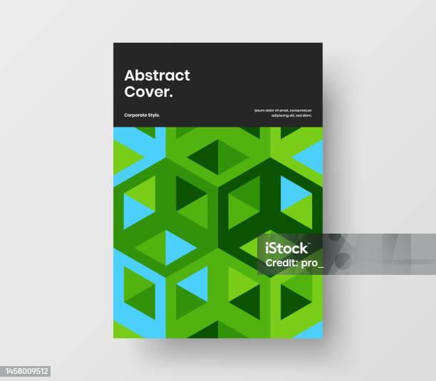 Template Identitas Perusahaan Bentuk Geometris Segar Tata Letak Desain