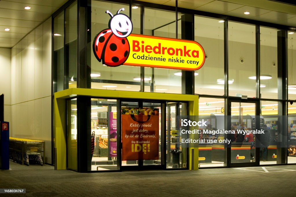 Biedronka One Of The Largest Chain Supermarkets In Poland Stock Photo ... Biedronka One Of The Largest Chain Supermarkets In Poland Stock Photo ...