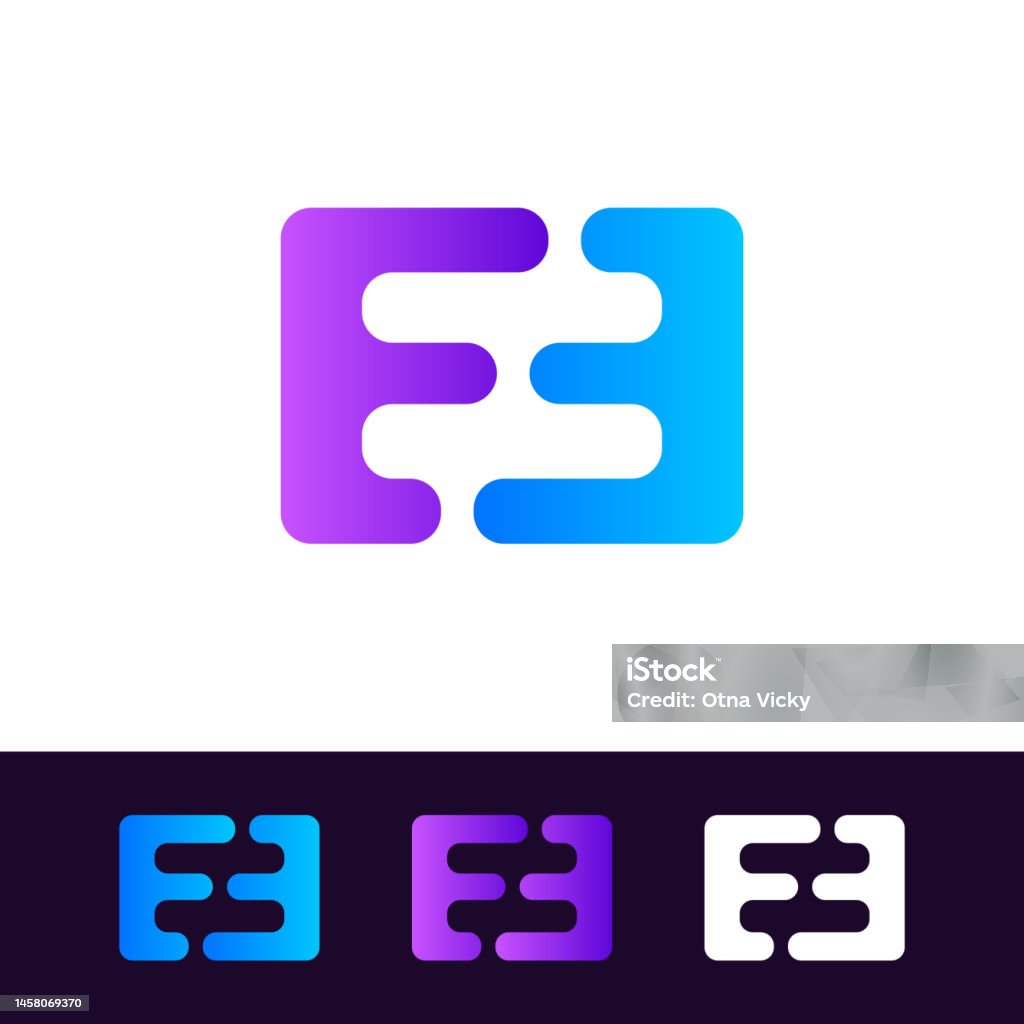 Modern Logo Template With Futuristic Gradient Colors And Clean Vector