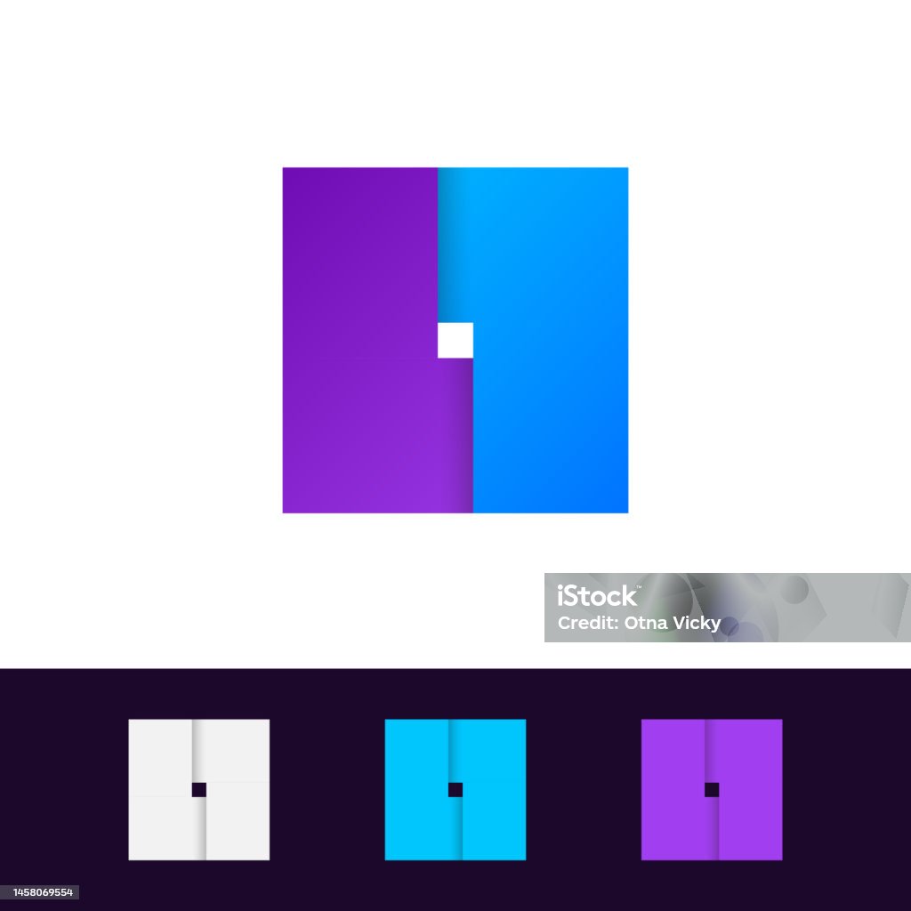 Modern Logo Template With Futuristic Gradient Colors And Clean Vector