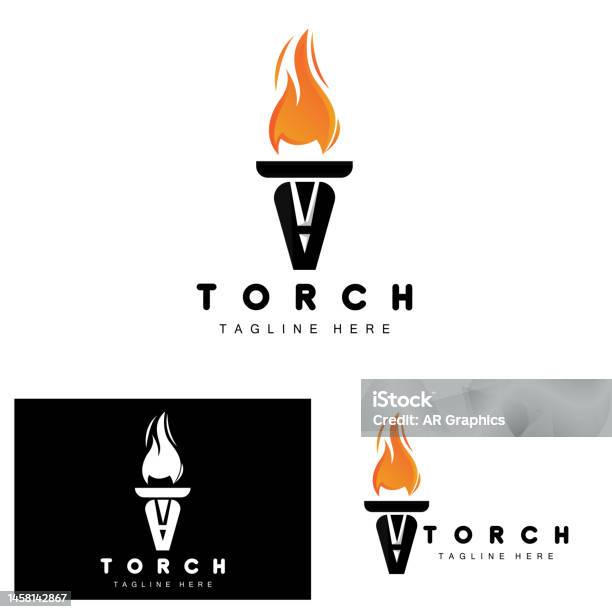 Logo De Torche Design De Feu Logo De Lettre Icône De Marque De Produit