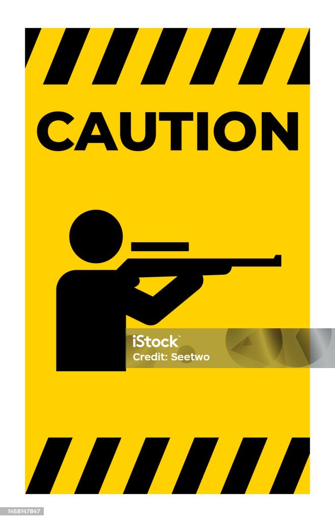 Shooting Range Diamond Caution Sign Rifle Range Symbol Stock ... Shooting Range Diamond Caution Sign Rifle Range Symbol Stock ...