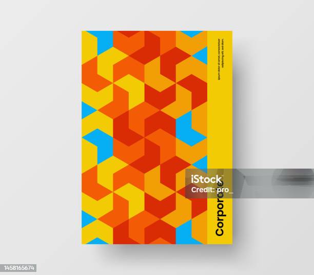 Template Vektor Desain Sampul Jurnal Yang Unik Konsep Halaman Depan