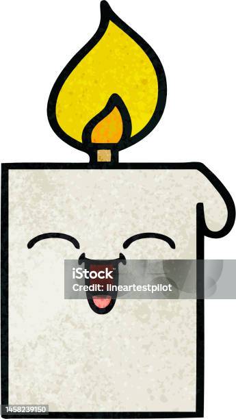 Ilustración de Textura Retro Grunge Caricatura De Una Vela Encendida y ... Ilustración de Textura Retro Grunge Caricatura De Una Vela Encendida y ...
