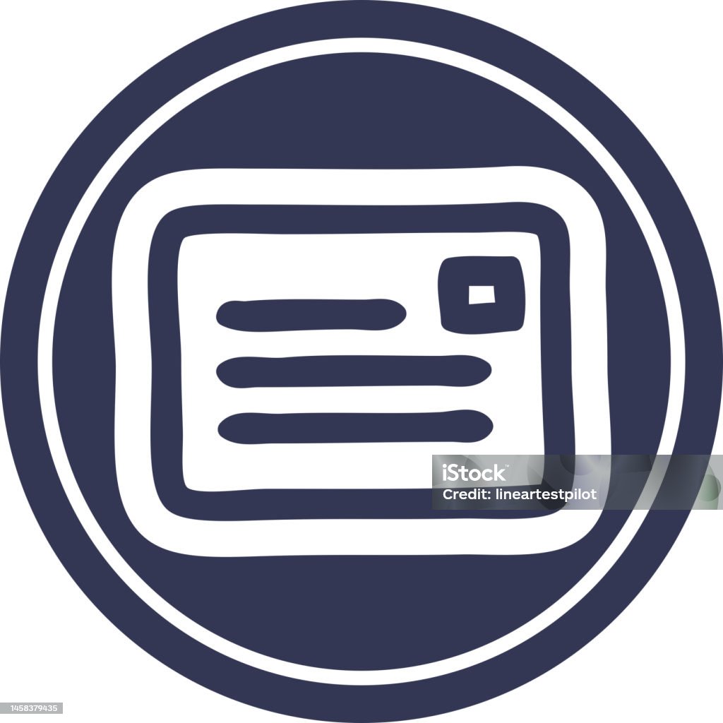 Symbole Dicône Circulaire De Lettre Denveloppe Vecteurs Libres De