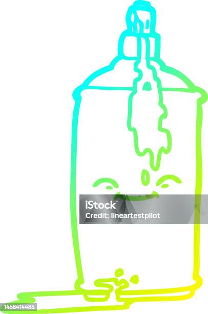 Dessin Au Trait Dégradé À Froid Dune Bombe De Peinture En Aérosol De