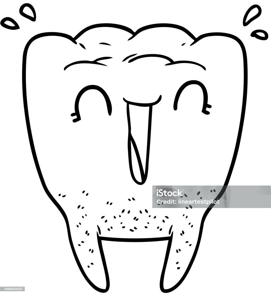 Cartoon Happy Tooth Stock Illustration Download Image Now Art Art