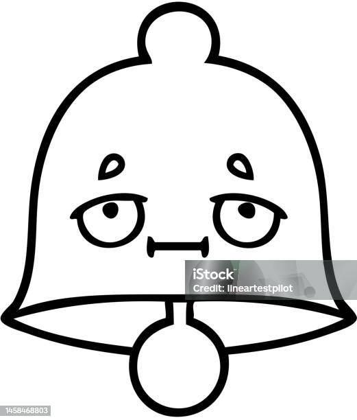 Dessin Au Trait Caricature Dune Cloche Vecteurs Libres De Droits Et