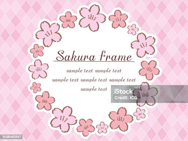 Bingkai Lingkaran Bunga Sakura Gaya Yang Digambar Tangan Dan Latar ... Bingkai Lingkaran Bunga Sakura Gaya Yang Digambar Tangan Dan Latar ...