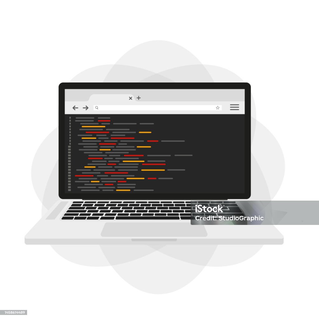 Computer Software With Coding Coding Program Text Window On Laptop Screen Programming On Site