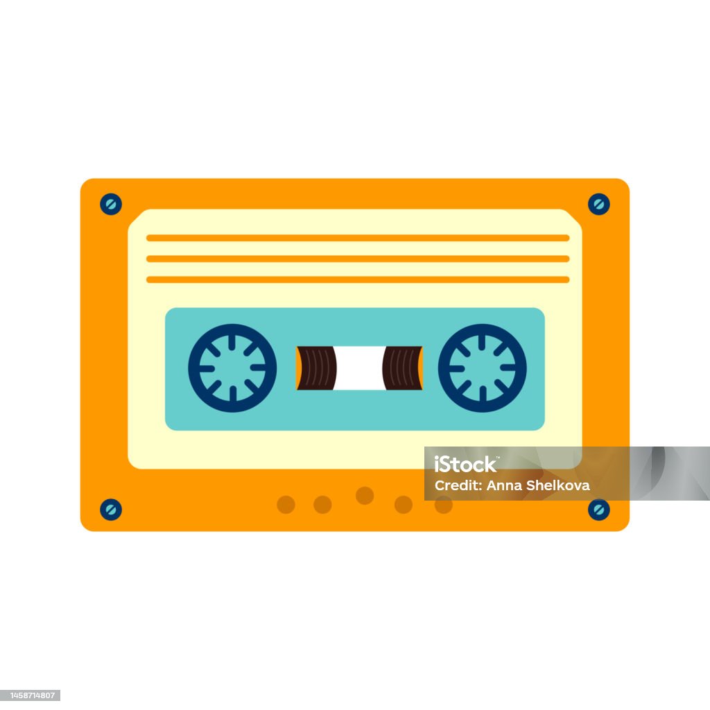 Vintage Audio Cassette Stock Illustration Download Image Now 1980 1989 Analog Arts Culture
