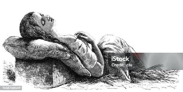 Young Woman Lying On The Back Day Dreaming Eyes Closed White Background