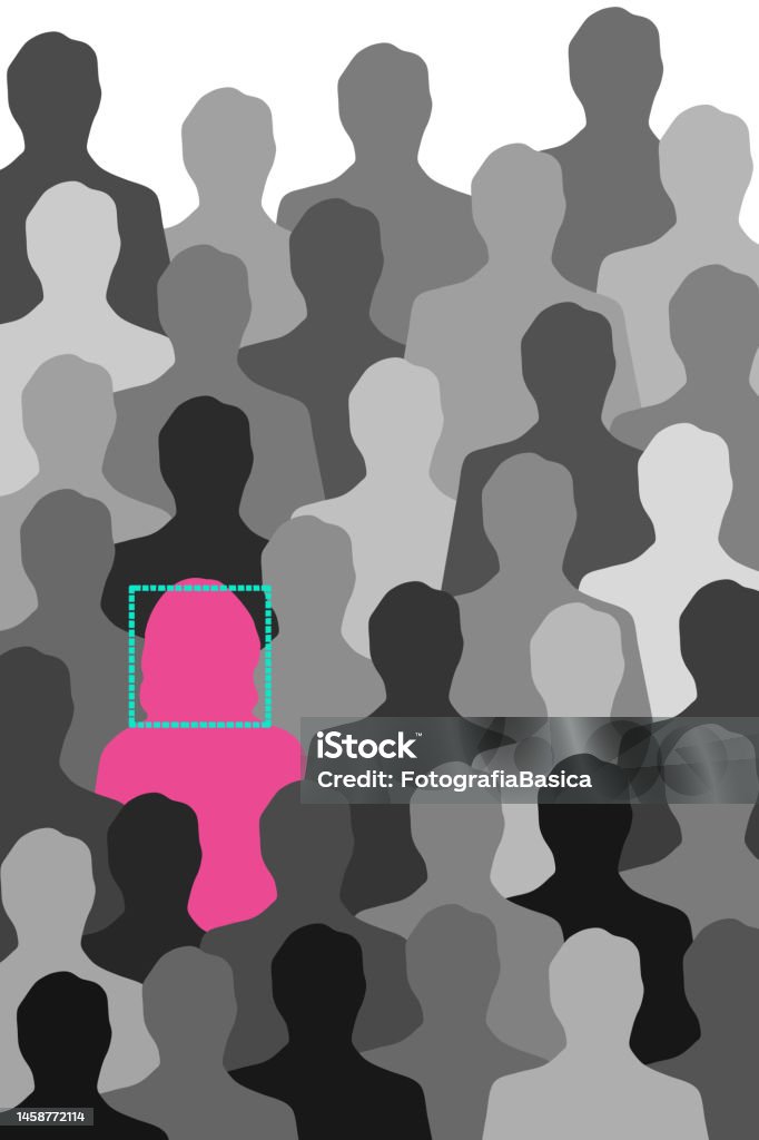 Face Recognized Woman Stock Illustration - Download Image Now ... Face Recognized Woman Stock Illustration - Download Image Now ...