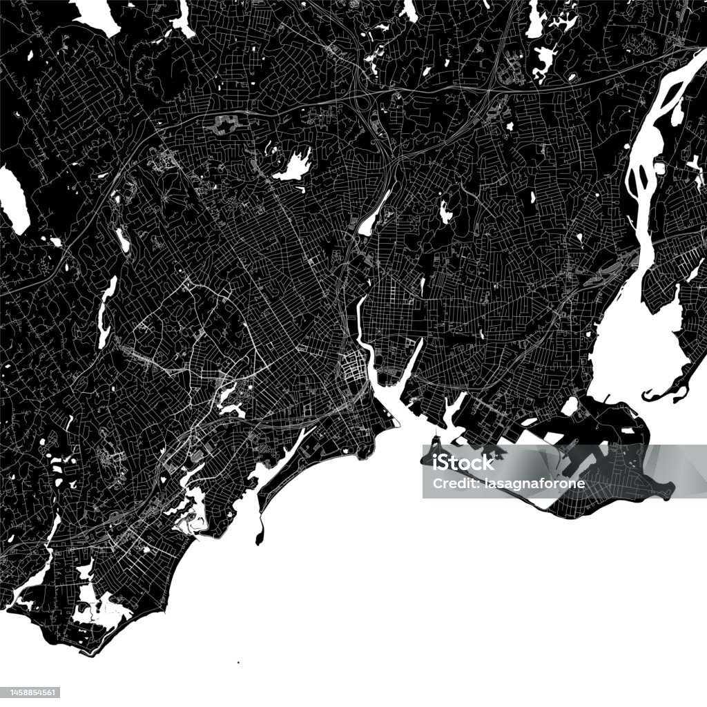 Bridgeport Connecticut Usa Vector Map Stock Illustration Download
