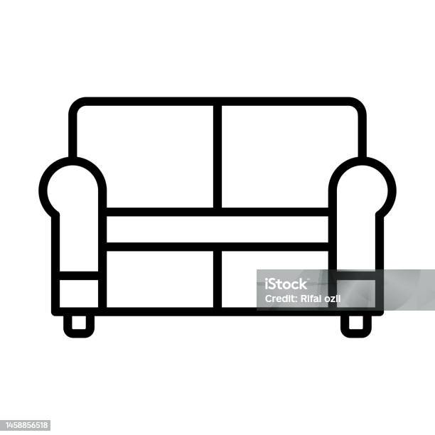 Canapélit Salon Icône Logo Design Vector Template Illustration Signe Et