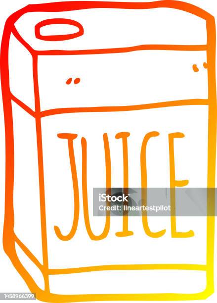 Dessin Au Trait Dégradé Chaud Dune Boîte De Jus De Dessin Animé