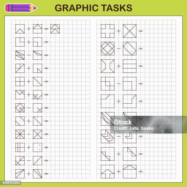 Exemples Graphiques Daddition Et De Soustraction Jeu Éducatif Pour Les