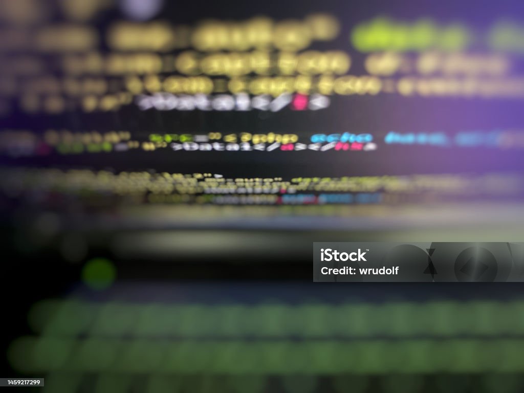 Selective Focused Of Computer Program Code That Is Often Used Computer Language Source Code Dark