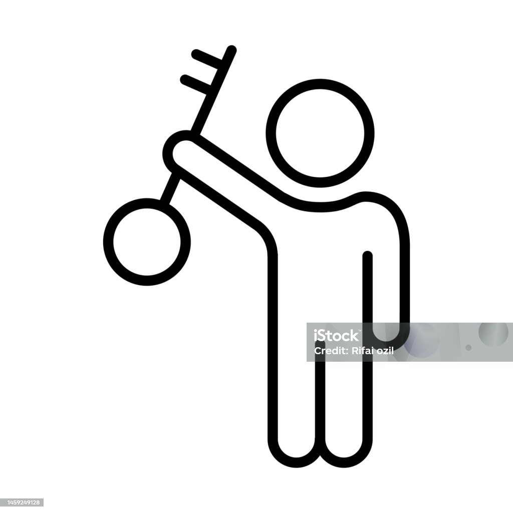 Icône Demployé Clé Logo Design Vector Template Illustration Signe Et
