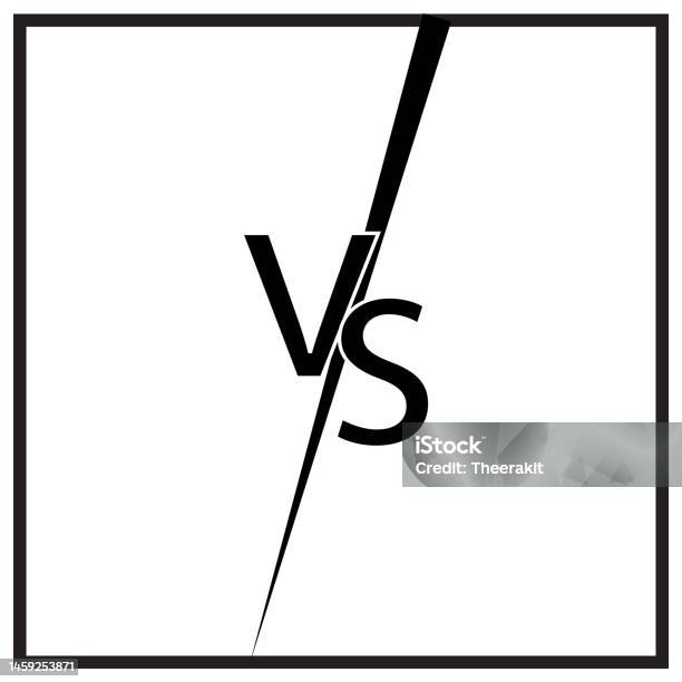 Icône Décran En Version Sur Fond Blanc Vs Versus Logo De Lettre Signe